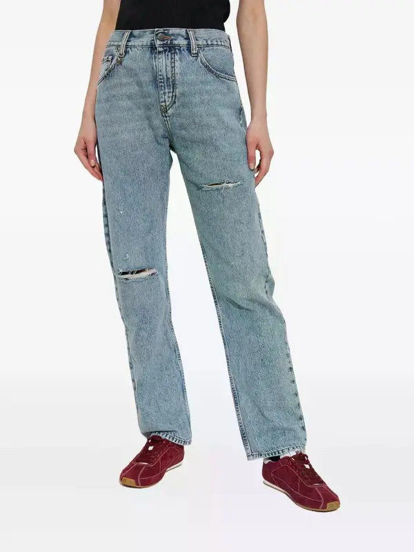 Amiri Distressed Straight Leg Jeans