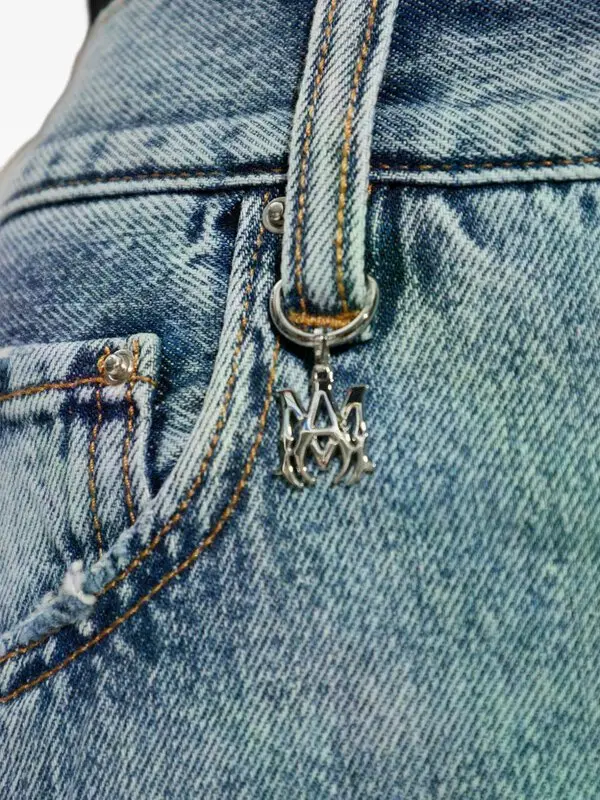 Amiri Distressed Straight Leg Jeans