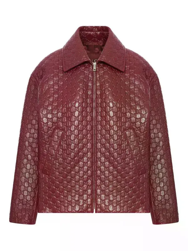 Gucci Gg-embossed Point-collar Jacket