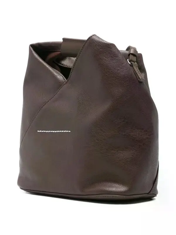 MAISON MARGIELA Diagonal-seam Shoulder Bag - Brown