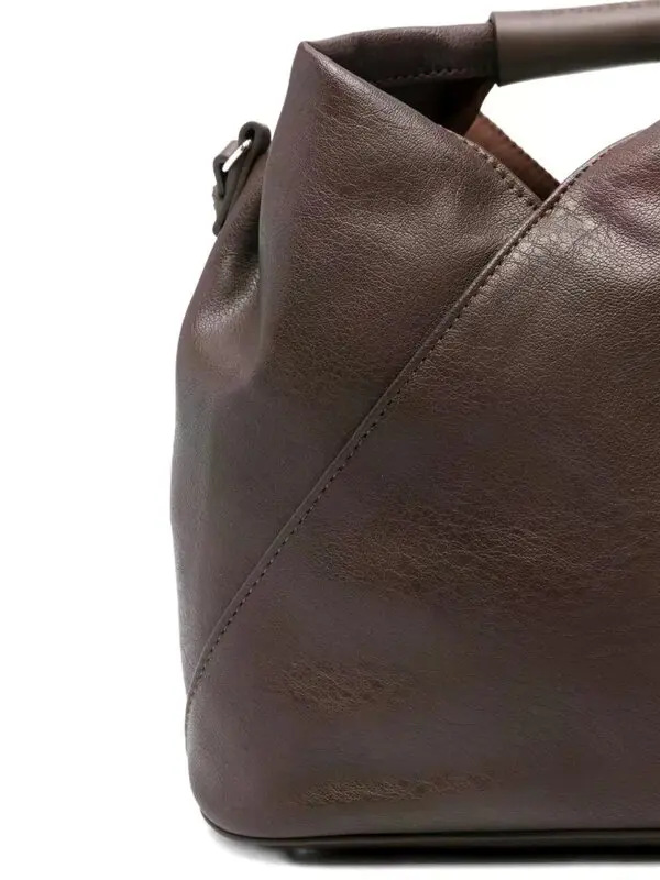 MAISON MARGIELA Diagonal-seam Shoulder Bag - Brown