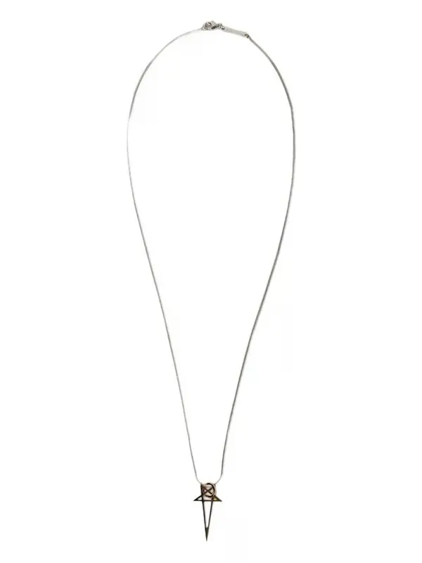 Rick Owens Pentagram-charm Necklace - Silver