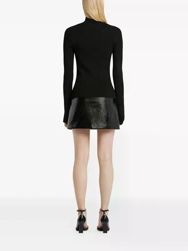 COURREGES Oblique Buttoned Sweater - Black