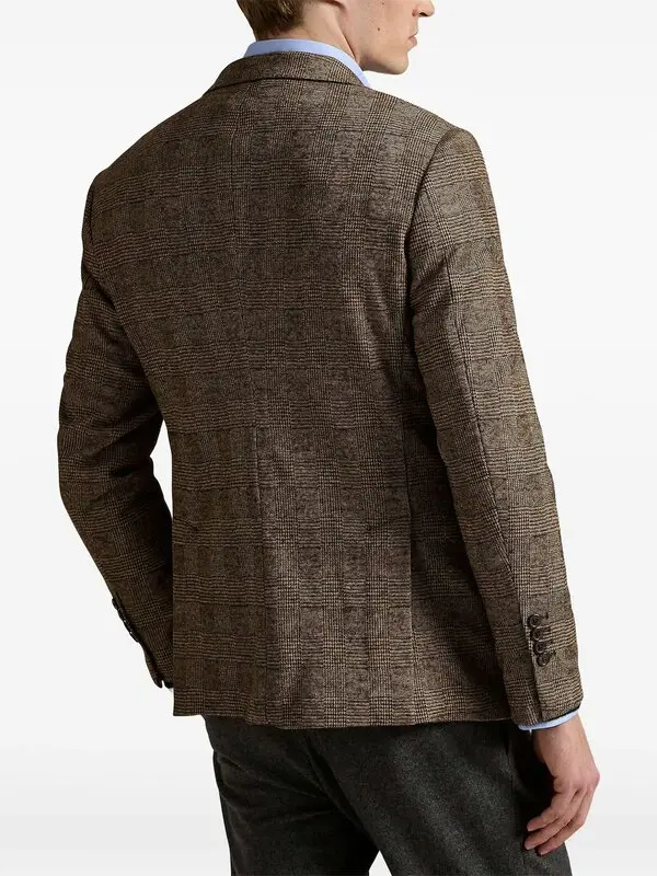 Polo Ralph Lauren Checke-pattern Single-breasted Blazer - Brown