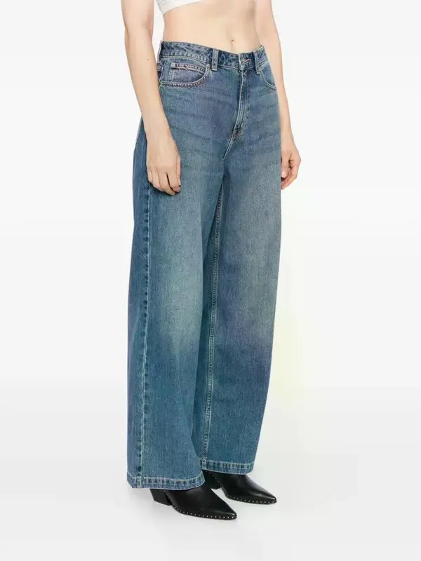 AGNES B. Logo-embroidered Jeans