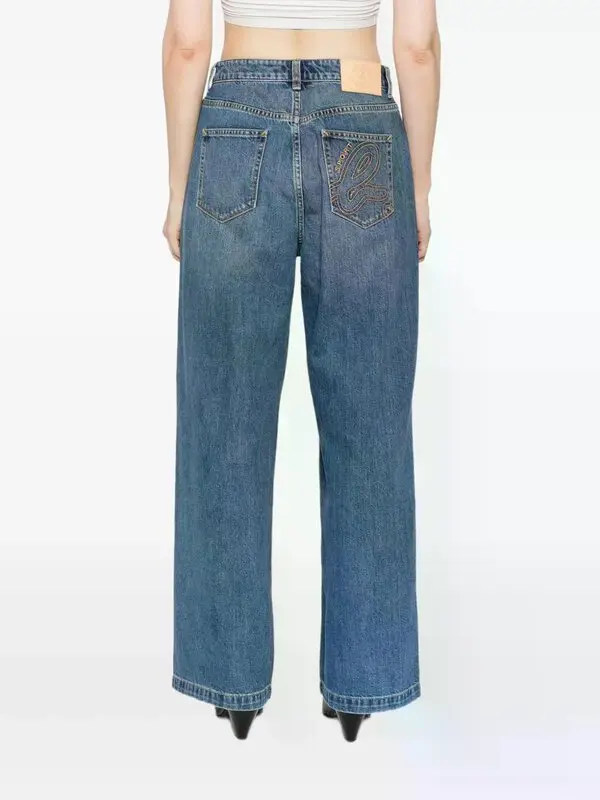 AGNES B. Logo-embroidered Jeans