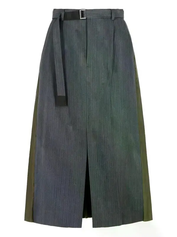 Sacai Pinstripe Pleated Skirt