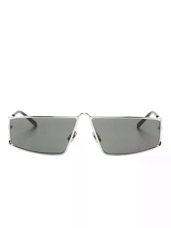 Saint Laurent Rectangle-frame Sunglasses - Silver