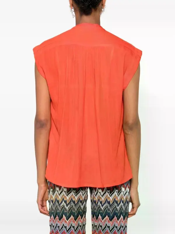 Vanessa Bruno Sleeveless Mandarin Collar Shirt