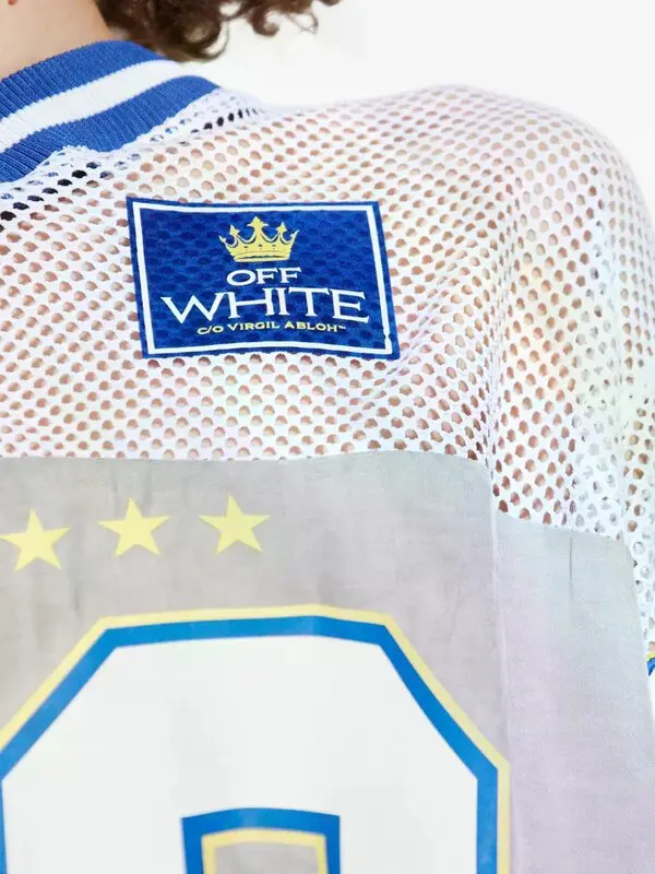 Off-White Mesh-insert Jersey Dress