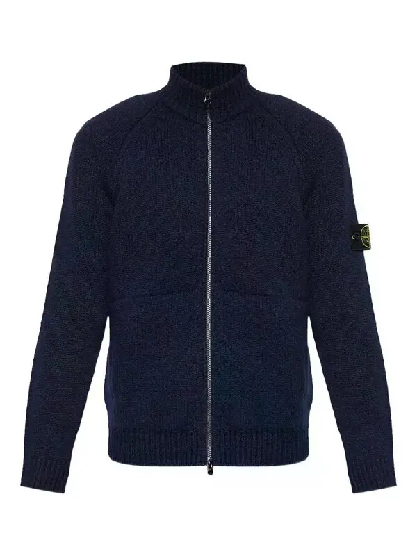 Stone Island Zip-front Wool Sweater