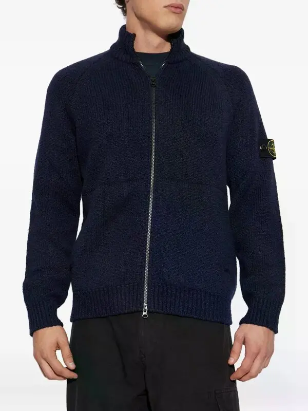 Stone Island Zip-front Wool Sweater