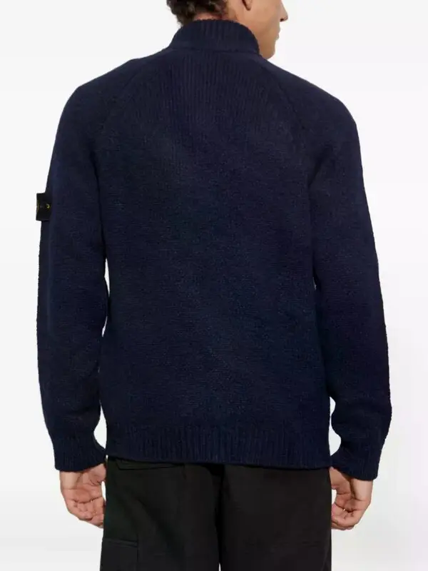 Stone Island Zip-front Wool Sweater
