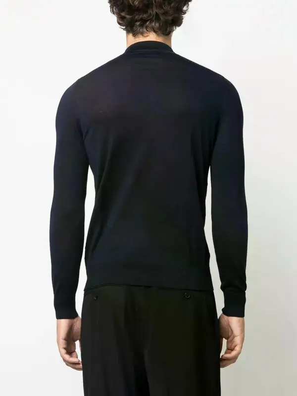 BALLANTYNE Jersey-wool Long-sleeved Polo Shirt