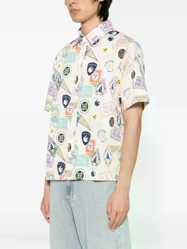 AGNES B. Badge-printed Shirt