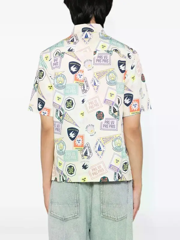 AGNES B. Badge-printed Shirt