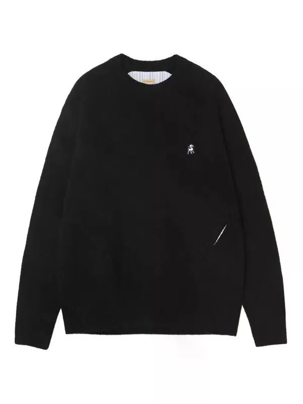 Undercover Patch-detail Wool Sweater - Black