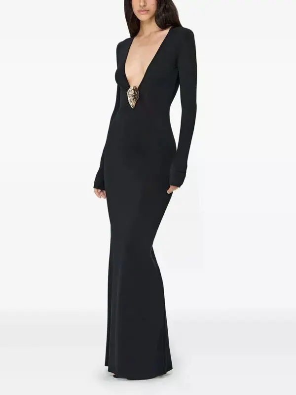 KOROBEYNIKOV Long-sleeve V-neck Dress