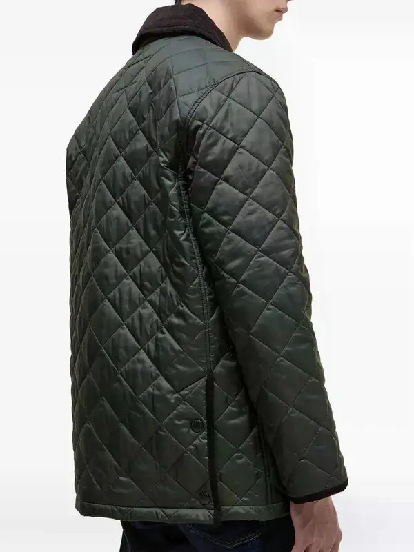 Barbour Diamond-quilted Jacket With Corduroy Collar