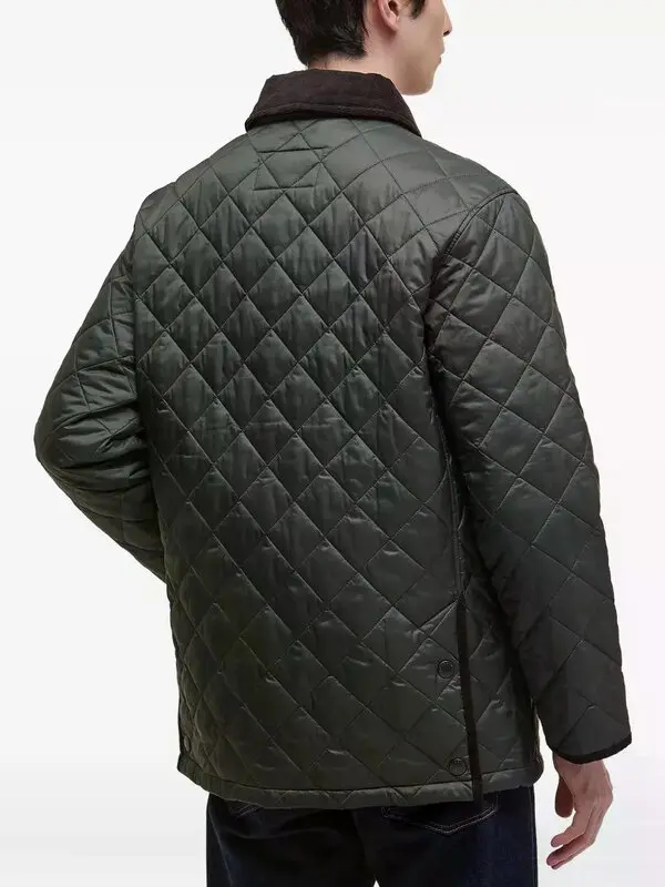 Barbour Diamond-quilted Jacket With Corduroy Collar