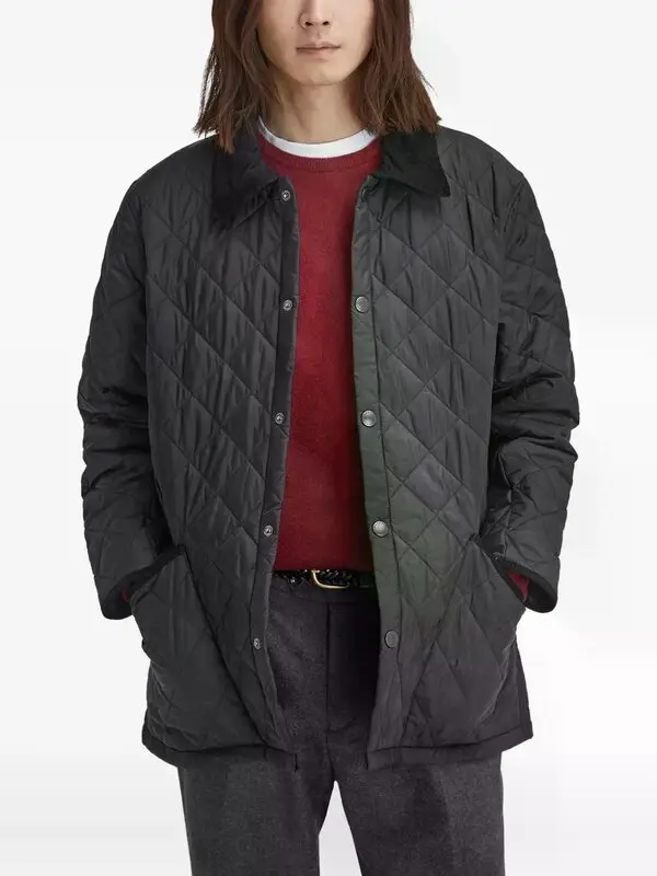 Barbour Diamond-quilted Jacket With Corduroy Collar