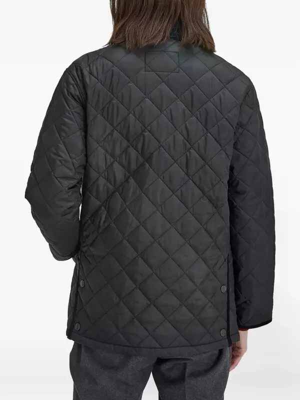 Barbour Diamond-quilted Jacket With Corduroy Collar