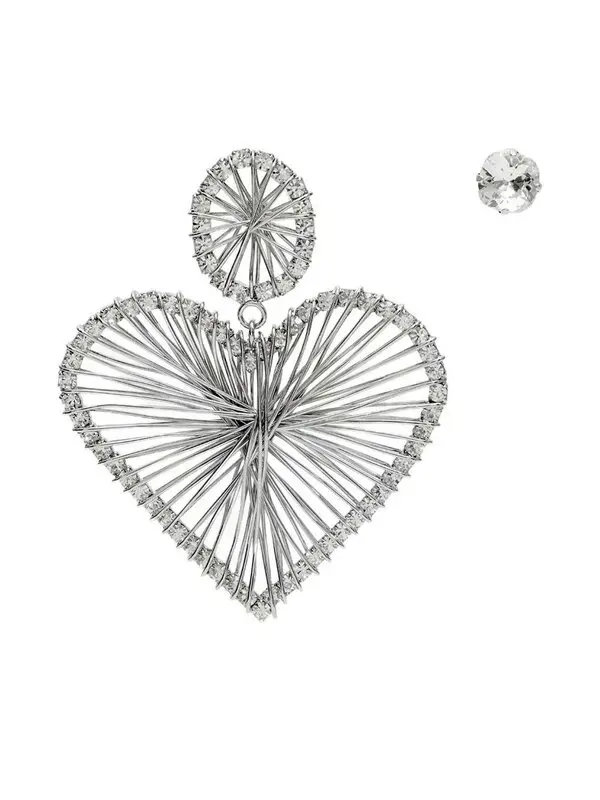 Isabel Marant Étoile Eden Asymmetrical Heart Earrings - Silver