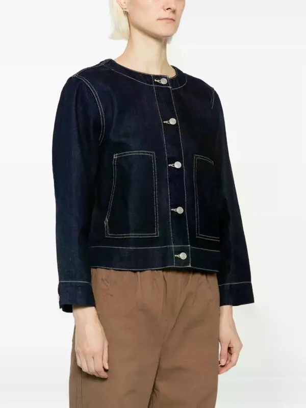 AGNES B. Logo-patch Denim Jacket