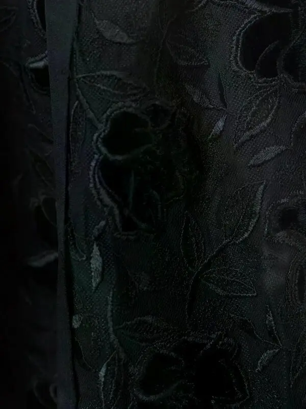 Comme Des Garçons Flared Embroidered Skirt