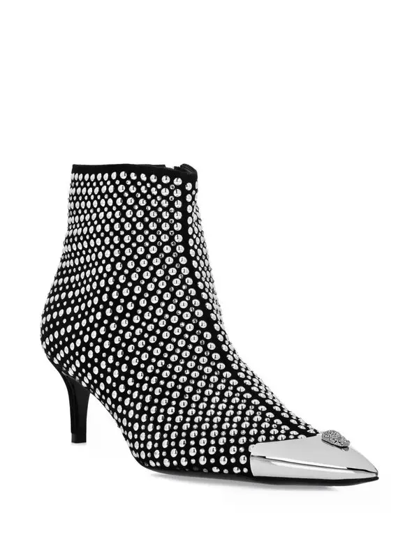 Philipp Plein 55mm Stud-embellished Pointed-toe Boots