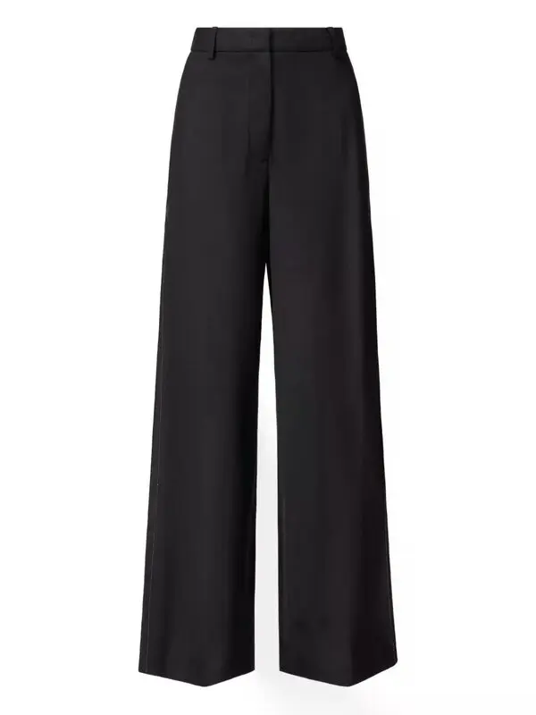 Fabiana Filippi Side-stripe Wide Leg Trousers - Black