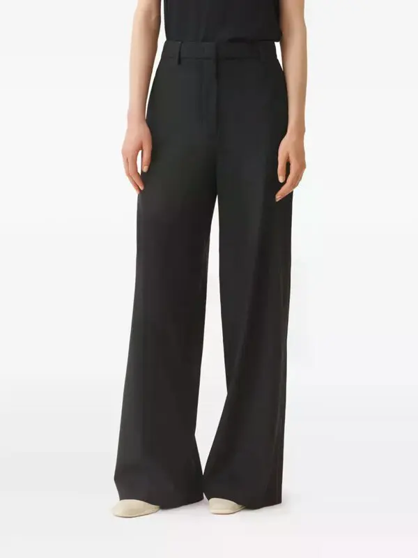 Fabiana Filippi Side-stripe Wide Leg Trousers - Black