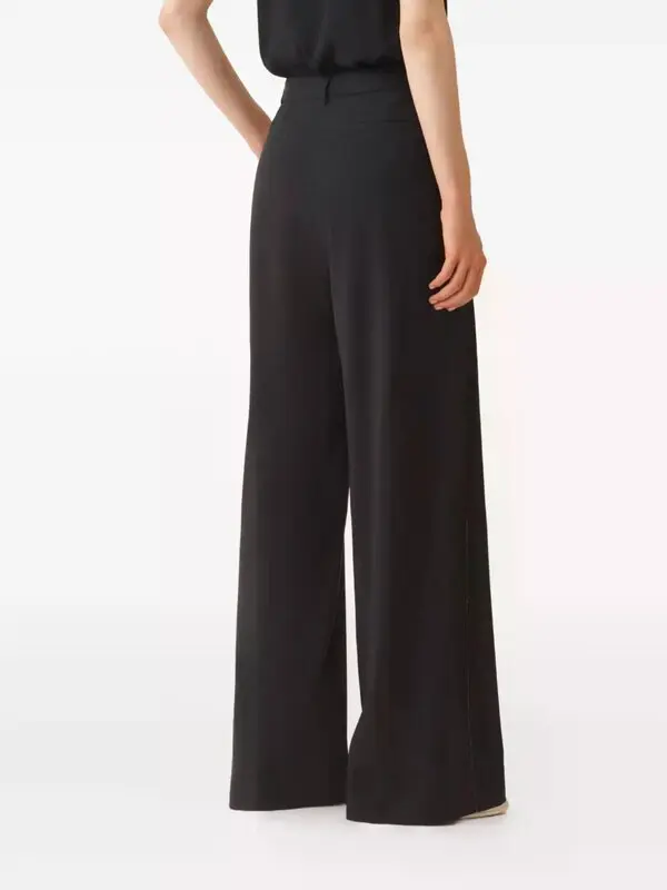Fabiana Filippi Side-stripe Wide Leg Trousers - Black