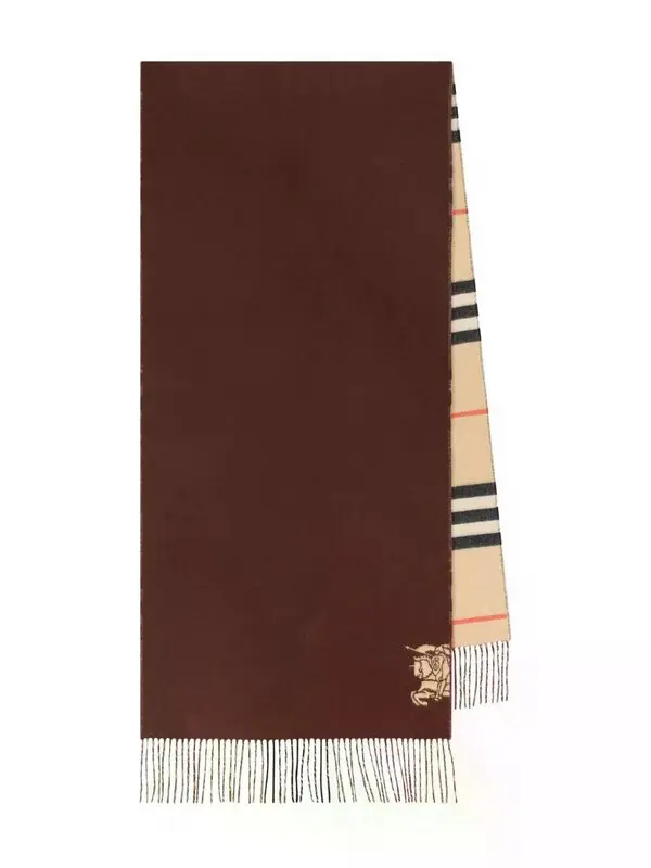 Burberry Knight-logo Check Scarf - Brown