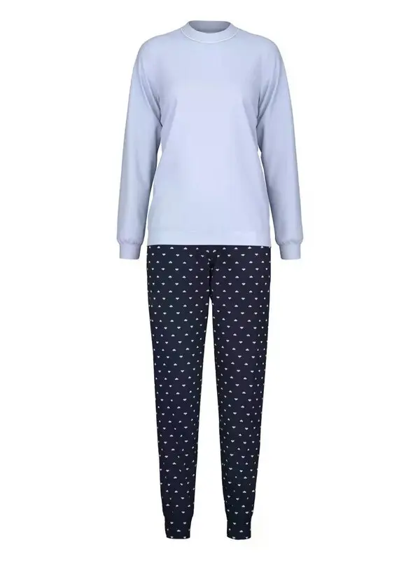 CALIDA Long-sleeve Heart-print Pyjamas - Blue