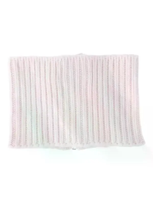 SA SU PHI Ribbed-knit Zip-fastening Neckwarmer Scarf - Pink
