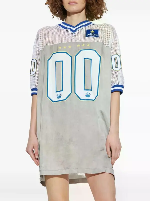 Off-White Mesh-insert Jersey Dress