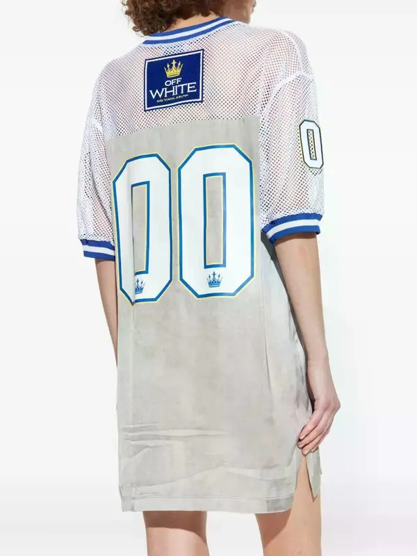 Off-White Mesh-insert Jersey Dress