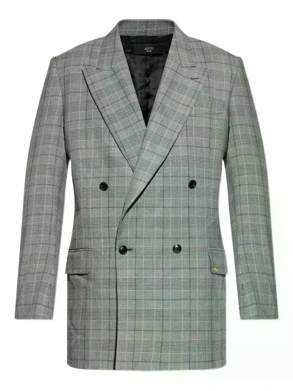 Amiri Double-breasted Blazer - Grey