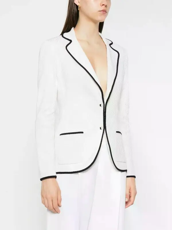 Giorgio Armani Ribbed-trim Blazer