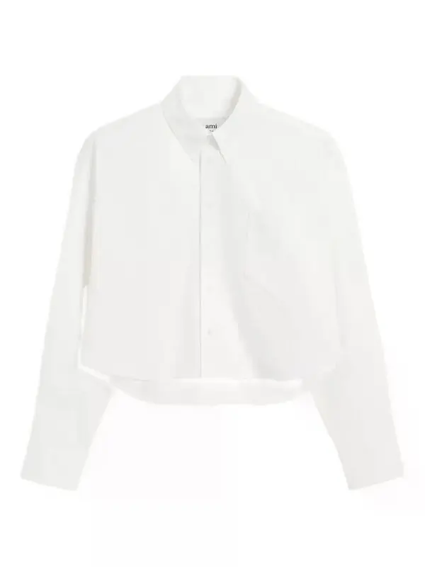 Ami De Coeur Cropped Shirt - White