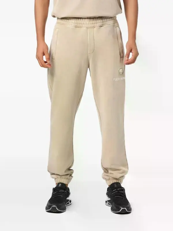 PLEIN SPORT Logo-embroidered Cuffed Joggers