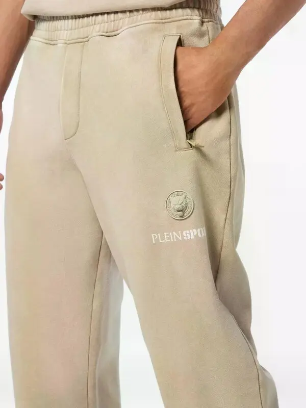 PLEIN SPORT Logo-embroidered Cuffed Joggers
