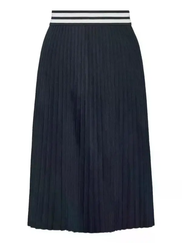Thom Browne Striped Pleated Midi Skirt