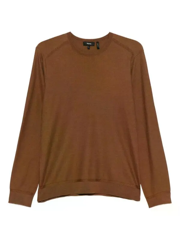 Theory Crew-neck Silk-blend Sweater