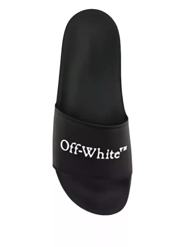 Off-White Logo-embellished Slides - Black