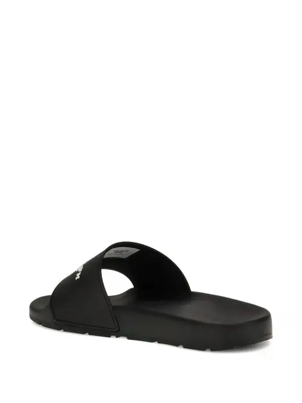 Off-White Logo-embellished Slides - Black