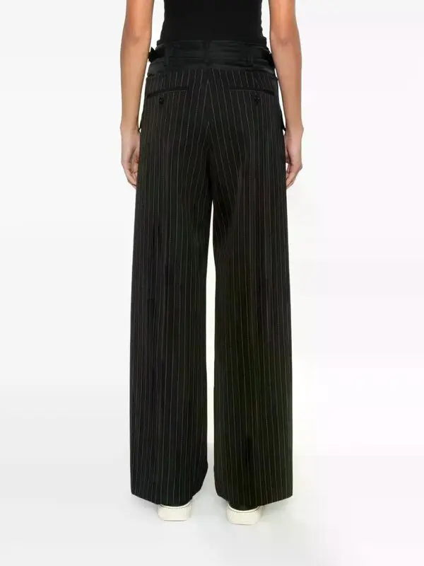 Sacai Pinstripe Pocket Trousers - Black