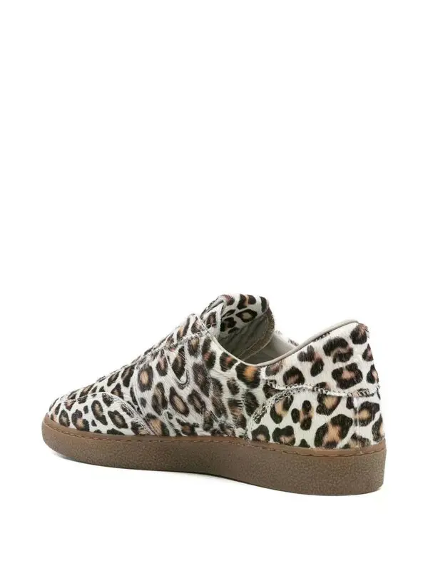 MSGM Leopard-print Calf-leather Sneakers