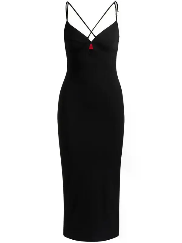 Hugo Logo-plaque Jersey Midi Dress